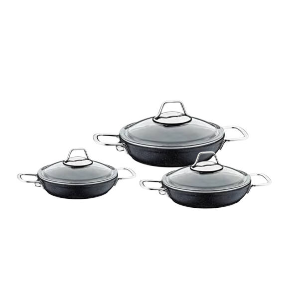 Olika Siyah İnci 6 Parça Granit Sahan Seti SAHAN SETİ